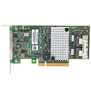 ASHATA SAS Controller Card, 8-Port SATA+SAS Ports Expansion Card, 9267-8i 2208 6Gb/s 512MB PCI-E 2.0 8Port SATA/SAS RAID0/1/10 Controller Card Low Baffle