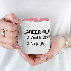 CafePress World's Best Dad Ninja Goals Mug Ceramic Coffee Mug, Tea Cup 11 oz