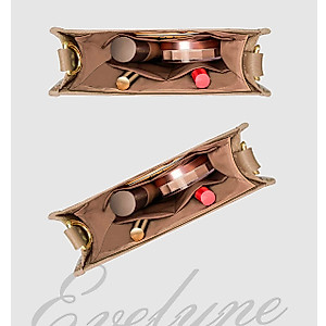 Lckaey Silk Purse Organizer for Mini One Shoulder Crossbody Nylon Inside Bag2067coffee