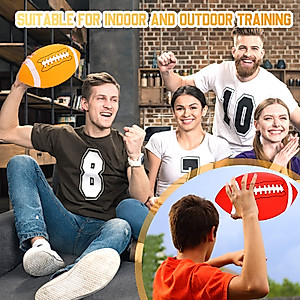 Jerify 12 Pcs Composite Leather Footballs Official Composite Leather Ball Composite Leather Inflatable Football with Pump Indoor Outdoor Football Bulk for Training and Recreational Play