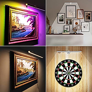 ACNCTOP Picture Light RGB Display Lighting - Colorful Wall Art Light with APP Music Sync Multi Dynamic Modes LED lights for paintings Frame Artworking Portrait Gallery Tapestry Home Wall Decor