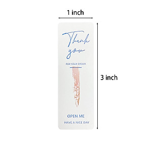 1" x 3" Thank You for Your Order Stickers, Rectangle Vertical Decorative Sealing Stickers for Delivery, Decoration, Packaging, 120 Labels Per Roll
