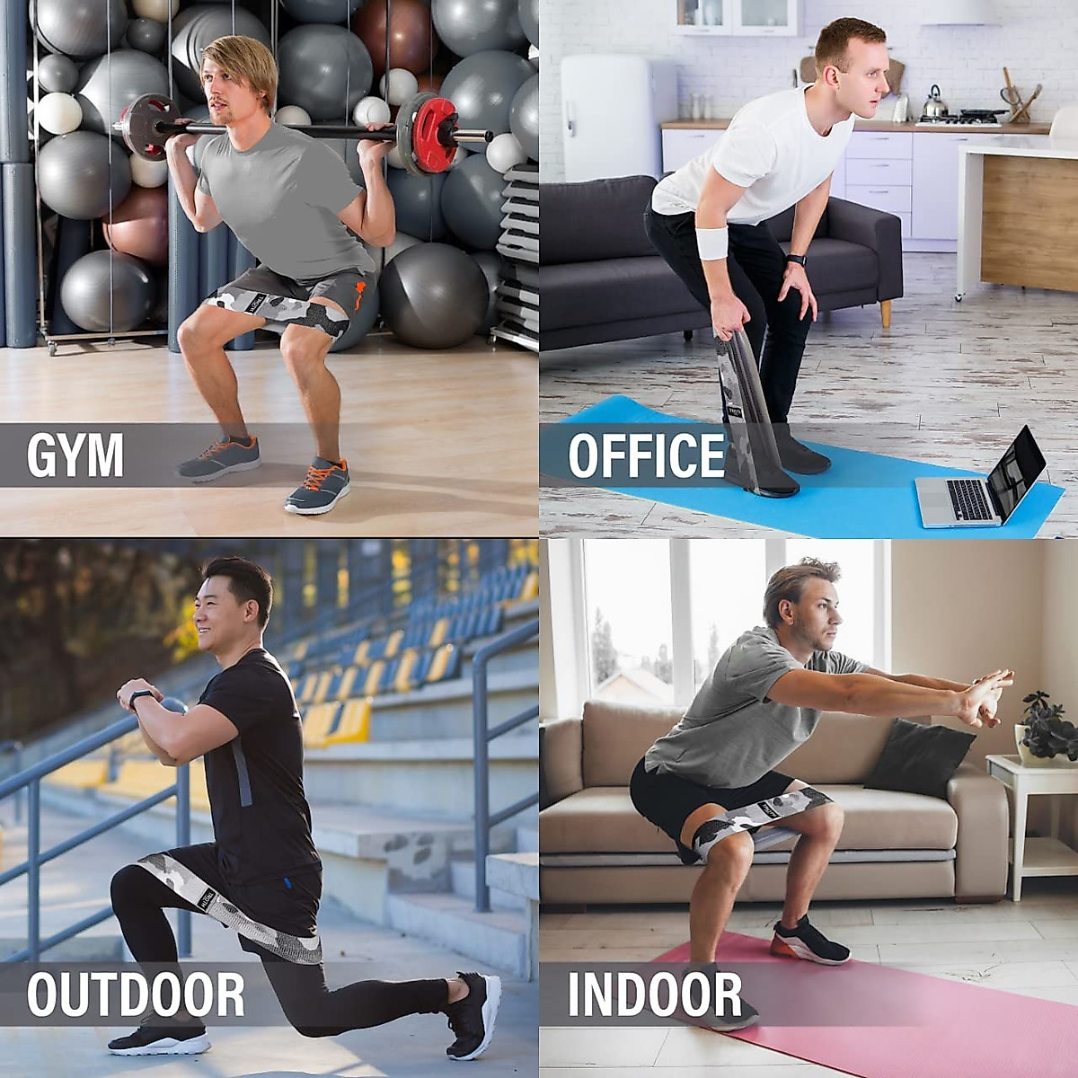 TROTH Resistance Bands Set - Resistance Band Women, Booty Exercise Band, Resistance Bands Set Men, Home Gym Strength Training Equipment, Fitness Accessories for Pilates, Squat, Yoga & Pull Up Workout