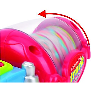 Think Gizmos Friction Toy 3 Vehicle Set for Toddlers - Push and Go Toys for Boys & Girls - Cement Mixer Truck/Street Sweeper/Harvester Truck