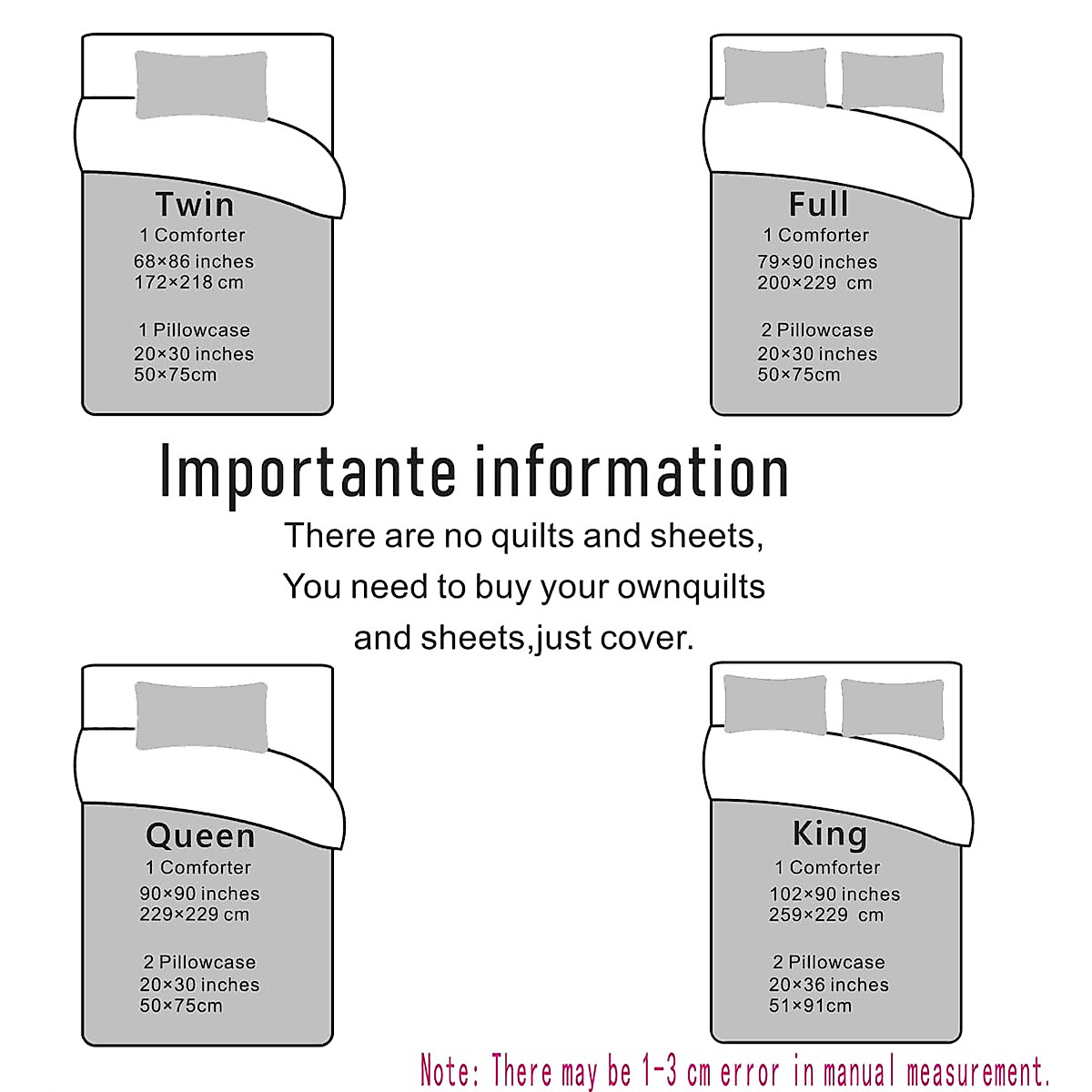 NECEHY Bed Sheets Bedding Set 3 Pcs for Jujutsu Kaisen Cozy, 1 Comforter/Duvet Cover, 2 Pillow Cases,c-49,Full:79"x90"/200 * 229cm