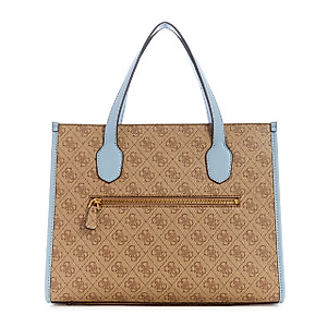 GUESS Silvana Small Tote, Latte Logo/Slate