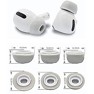 Zotech Replacement 3 Pairs Memory Foam Ear Tips for Apple Airpods Pro Grey (S/M/L)