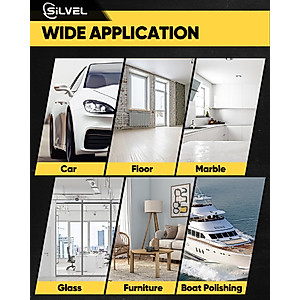 SILVEL Buffer Polisher, 1600W 7 Inch/6 Inch Polisher for Car Detailing, Wax Machine, 7 Variable Speed, with 6 Foam Pads, 3 Wool Pads, Packaging Bag, for Boat Polishing and Waxing