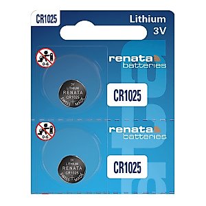 Renata CR1025 Batteries - 3V Lithium Coin Cell 1025 Battery (2 Count)