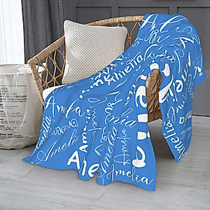 Oplamigy Personalized Blanket for Kids Adults Personalized Name Blanket Custom Blanket with Name for Boys Girls Soft Baby Customized Blanket Gifts for Christmas Birthday Valentines Day 50"*60"
