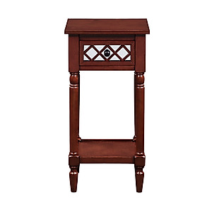 Convenience Concepts French Country Khloe Deluxe 1 Drawer Accent Table with Shelf, Blue