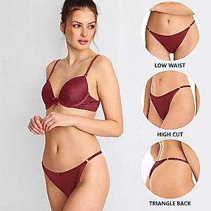 Aijolen Adjustable G-string Thong for Women Cotton Stretch Underwear T-Back Lace Panties Low Waist Tangas Sexy S-XL