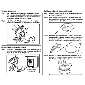 Arkon Replacement Upgrade or Additional Windshield Dashboard Suction Mounting Pedestal for Garmin nuvi 40 50 1450 1200 GPS