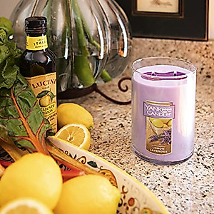 Yankee Candle Lemon Lavender Scented, Classic 22oz Large Tumbler 2-Wick Candle, Over 75 Hours of Burn Time