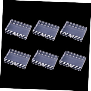 Medicine Storage Containers 6pcs Transperant Container Case Packing Rectangle s Clear Organizer