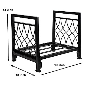 MYFIREPLACEDIRECT Firewood Rack with Log Bag Fireplace Log Holder Indoor Outdoor Wood Storage Log Rack Decorative Heavy Duty Steel Firewood Carrier Stove Bracket Stacking Rack
