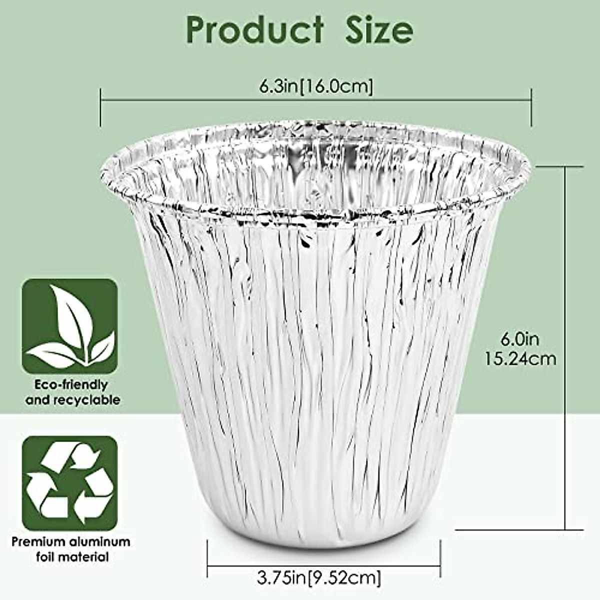 PACETAP Grease Bucket Liner, Drip Tray Liner Compatible with Pit Boss Grills 67292 Foil, for Oklahoma Joe's 9518545P06, for Z Grill Bucket, for Recteq Large Bucket (25pack-Large)