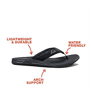 Reef mens Phantoms Flip Flop, Black, 11 US