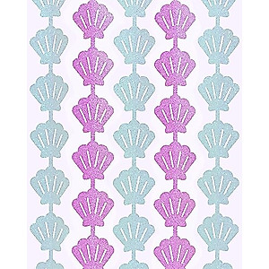 xo, Fetti Party Mermaid Shell Foil Curtain - Set of 2 | Mermaid Birthday Party Supplies, Under The Sea Decorations, Let's Shellabrate, Sea Creatures Favors, Ocean Animal