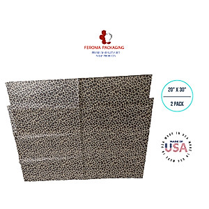 Leopard Tissue Paper 20x30 inch 2 Pack by Feronia Packaging