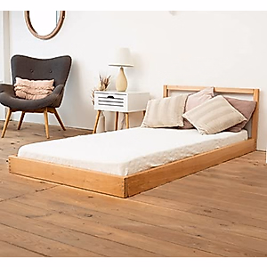 BUSYWOOD Loft Floor Bed for Kids - Comfortable Teen Bed - Wood Loft Bed Frame for Kids - Cozy Junior Floor Bed - Girls Bed - Boys Bed - Toddler Floor Bed (Model 9, Floor)