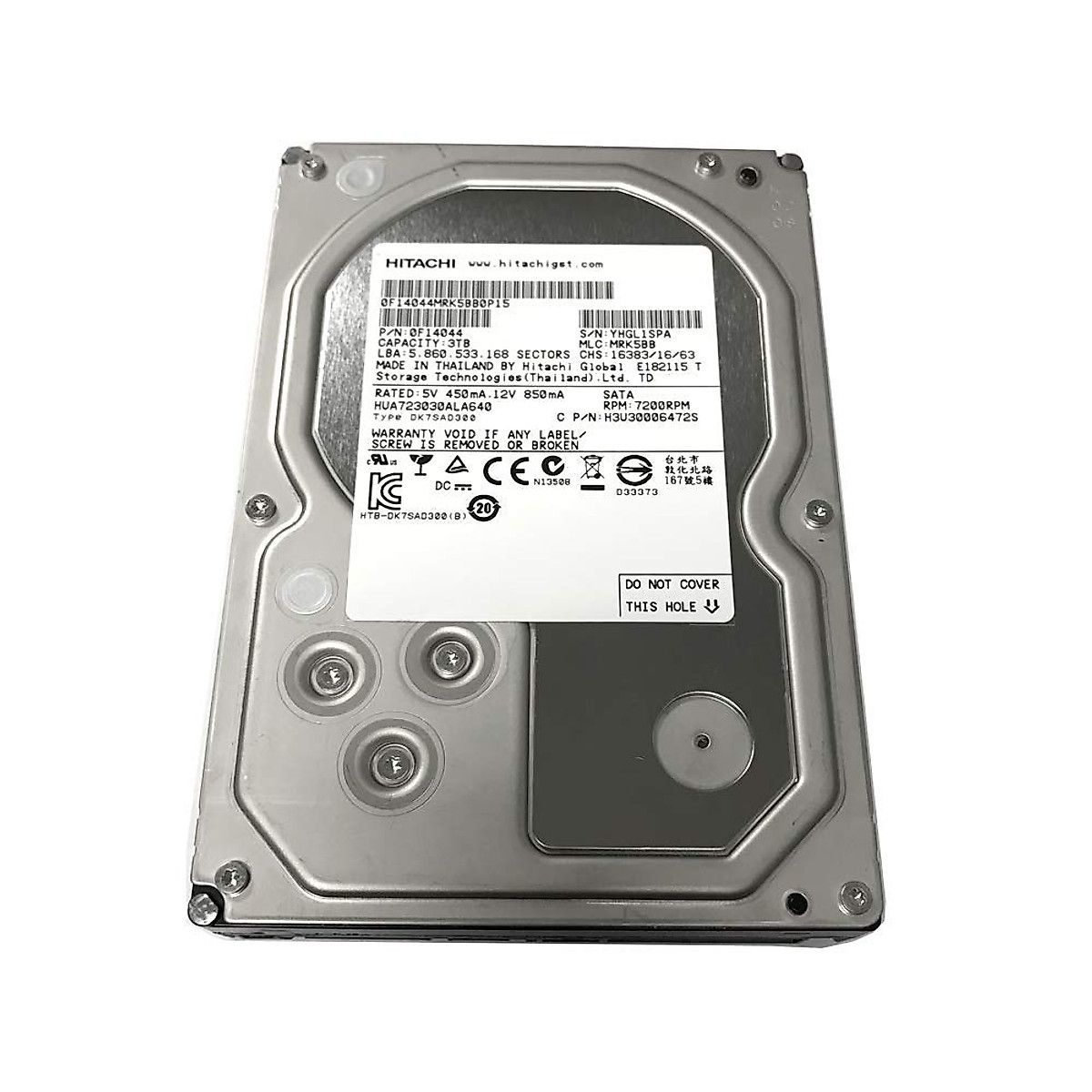 Hitachi HUA723030ALA640 3TB Hitachi UltraStar 7K3000 HUA723030ALA640 7200RPM SATA Hard Drive (Renewed)