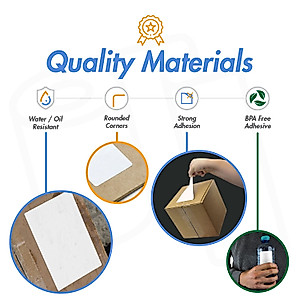 OfficeSmartLabels - 3" x 3" Direct Thermal Labels - Compatible with Zebra & Rollo Desktop Printers and More – 1” Core, Permanent Adhesive & Perforated [500/Roll, 2000 Labels in 4 Rolls]