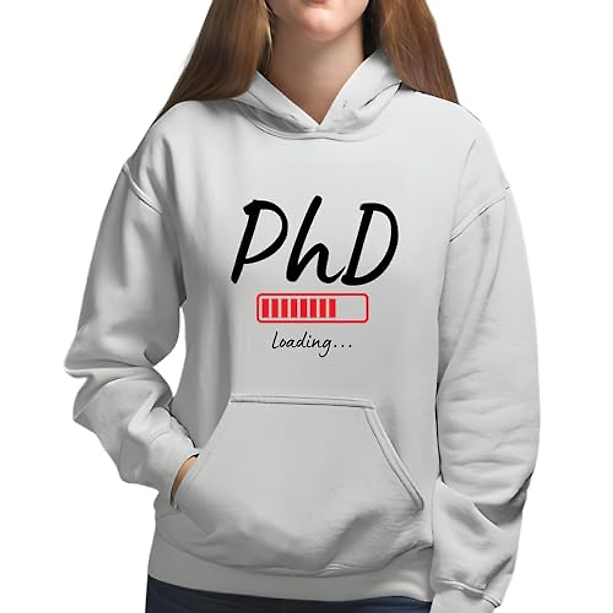 Phd Loading humor design Gray and Muticolor Unisex Hoodie