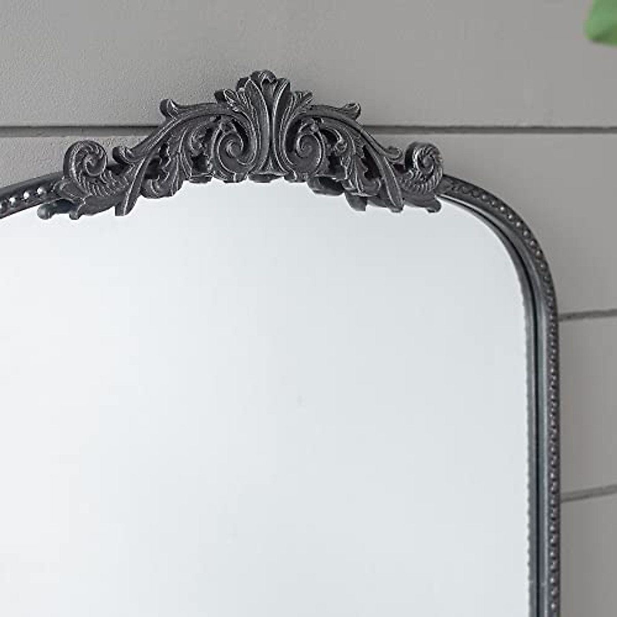 A&B Home Arched Vertical Mirror-Wall Mirror with Metal Black Frame,24"x42" Large Arch Mirror for Bathroom Bedroom Living Room