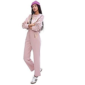 GAP Womens Logo Sweatpants, Mauve Mist, Large US