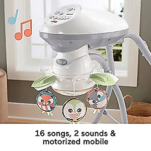 ​Fisher-Price Snow Leopard Baby Swing, Dual-Motion Newborn Seat with Music, Sounds, and Motorized Mobile