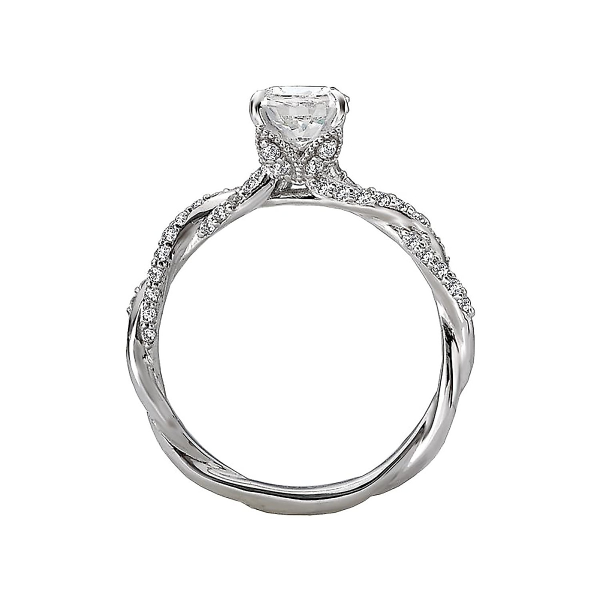 SISGEM 10K 14K 18K Solid Gold Engagement Rings for Women Lady, Set 1.2/2.2 carat(cttw) Round Cut Moissanite Rings Wedding Engagement Anniversary Promise Bands with Engraved Name (18K-Gold)