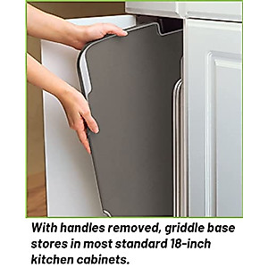 Ceramic Electric Griddle Nonstick - 22" Extra-large cooking surface griddle with Removeable handle (1500W),YHANNI