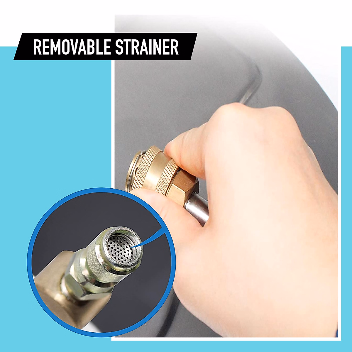 EDOU Direct Pressure Washer Surface Cleaner 20" with Wheels | Stainless Steel | Heavy Duty | 4,000 PSI Max Working Pressure | Includes: 2 Pressure Washer Extension Wand Attachments