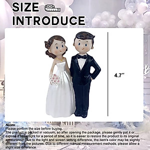 4.7"Wedding Cake Toppers Bride and Groom Figures Ornament Toy Gifts Decorations