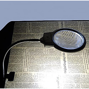 Large Lens Lighted Lamp Top Desk Magnifier Magnifying Glass Clamp with LED Light for Reading, Hobbies, Crafts or Other DIY