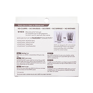 KISS Falscara Multipack False Eyelashes, Lash Clusters, Extra Drama Wisps', 18mm-20mm, Includes 24 Lash Wisps (6 Short, 12 Medium, 6 Long), Contact Lens Friendly, Easy to Apply, Reusable Strip Lashes