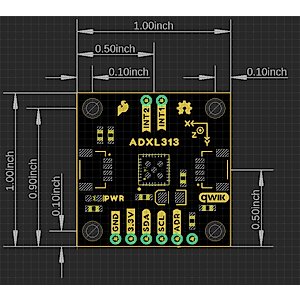 SparkFun Triple Axis Digital Accelerometer Breakout - ADXL313 (Qwiic) - Low Cost Low Power Up to 13-bit resolution-3-axis Accelerometer w/a 32-Level FIFO Stack Capable of Measuring up to ±4g