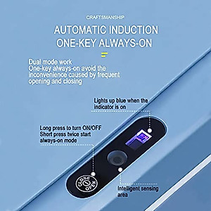 Gttyowyin Smart Touchless Bathroom Trash Can with Lid, 3.4 Gallon/13L Motion Sensor Bathroom Trash Can, Waterproof Smart Trash Can, Garbage Can for Bathroom,Kitchen,Office,Living Room