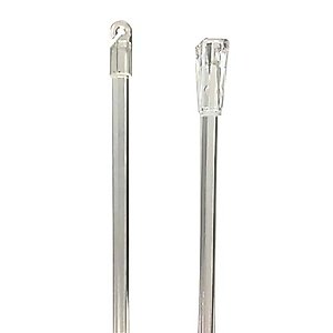 24 Inches Long Clear Blind Tilt Wand Replacement with Hook and Grip (3 Piece Pack)