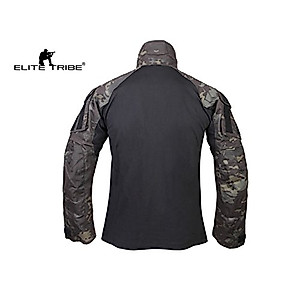 Airsoft Military BDU Tactical Suit Combat Gen3 Uniform Shirt Pants Multicam Black (L)