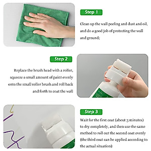 White Paint for Wall Touch up Paint for Walls Repair Tool,Paint Roller Brush for Walls Repair Tool,Suitable for Repairing The Wall with Latex Paint,Flat,Ceiling Wall,Water Based (1pcs, White)
