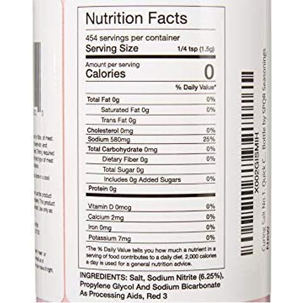 Curing Salt No.1. Quick Cure Premium Prague Powder XL 1.5 Pound Bottle by SPQR Seasonings