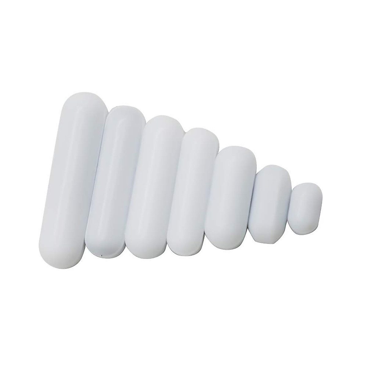 WEST TUNE 7Pcs Different Sizes PTFE Magnetic Stirrer Mixer Stir Bar,Laboratory Stir Bars Set for Multiple Capacity