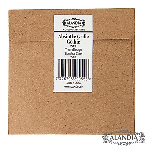 Gothic Absinthe Spoons Set | 2x Stainless Steel Absinthe Spoon | 1x Drinking Ritual Card