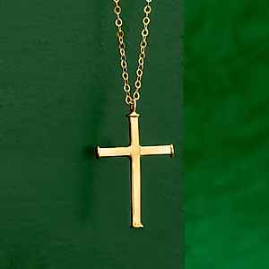 Ross-Simons Italian 14kt Yellow Gold Cross Necklace. 20 inches