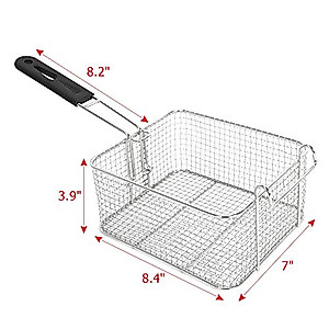 Electric Deep Fryer 23.6L 5000W Stainless Steel Dual Large Tank Basket Lid Countertop Commercial Restaurant