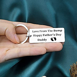 Fathers Day First Time Dad Keychain Daddy To Be Gift Fathers Day Keychain From Wife Gift For Soon To Be Fathers Expecting Dads Gifts For Husbands Birthday Christmas