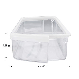 Siwdoy (Pack of 2 W10321304 Door Shelf Bin Compatible with Whirlpool Refrigerator Replaces WPW10321304 AP6019471 2179575 PS11752778, Clear
