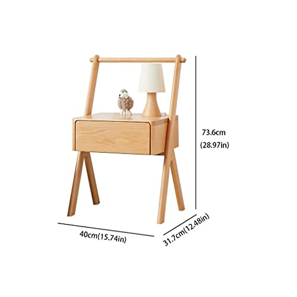 FFNUM Bedside Table Locker Wood Bedside Table Simple Living Room Coffee Table Bedroom Bedside Table Locker Shelf Height 28.97 Inches Night Stand